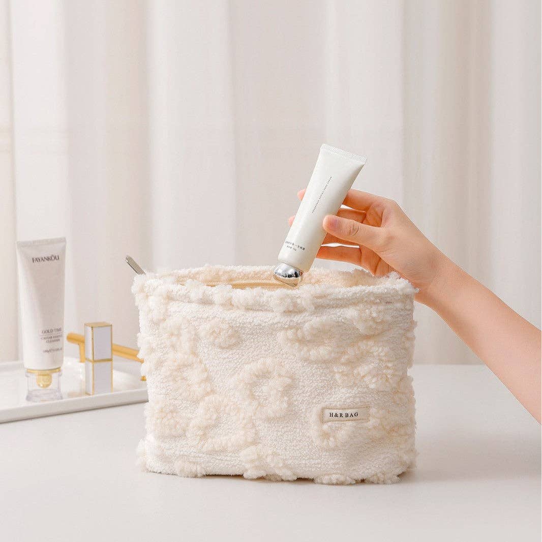 White Love Make Up Bag: Large